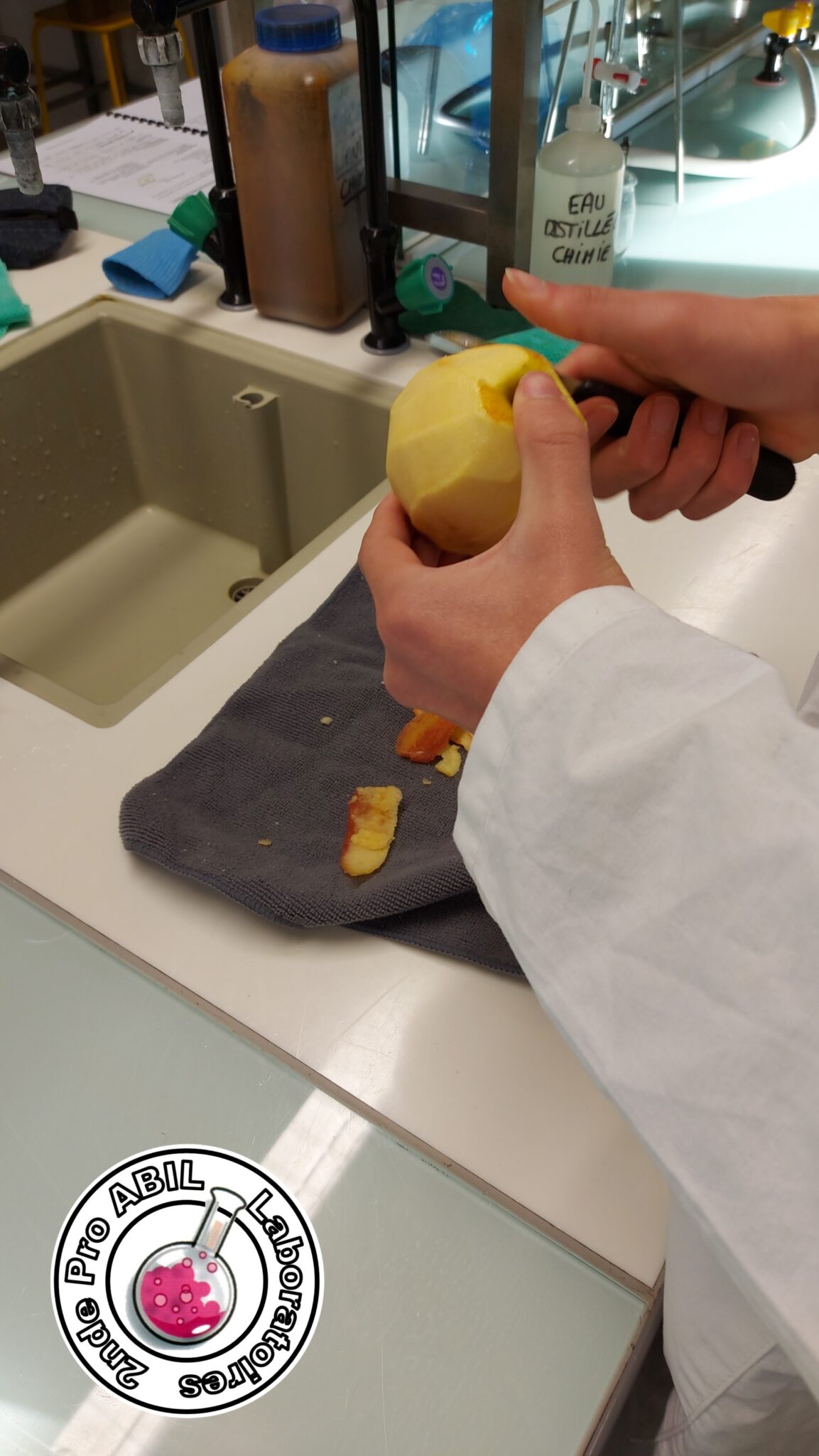 Analyser des pommes en 2nde Pro. Laboratoire – EPLEFPA Castelnau-le-Lez